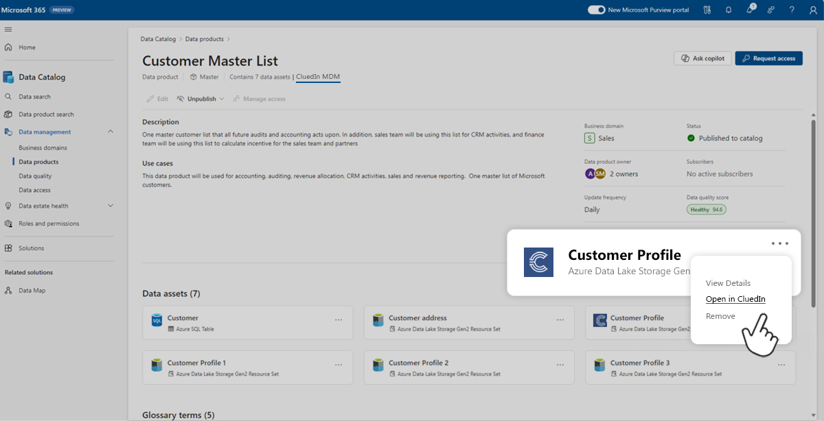 Improve and Govern Data | CluedIn and Microsoft Purview MDM